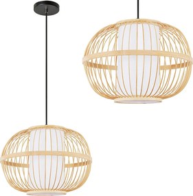 Toolight Natural, závěsné stropní svítidlo 1xE27 APP1631-1CP, přírodní hnědá, OSW-05104
