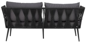 BLOOMINGVILLE Zahradní pohovka PAVONE 174 cm černá 82064276