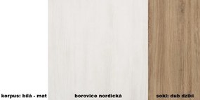Royal - skříňka pro vestavnou lednici D60ZL - LEVÁ - borovice nordická