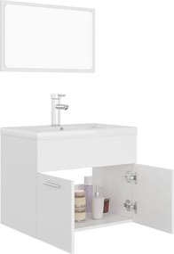 Set koupelnového nábytku bílý kompozitní dřevo 3071315