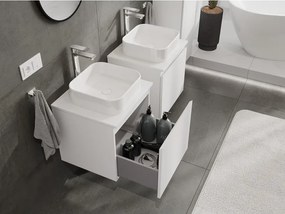 Mexen Orio, koupelnová skříňka 50 cm s horní částí, 1 zásuvka, bílá matná, 91A10-05047-1-BFC01