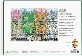 Galison Dřevěné puzzle Psí park 4 roční období / 250 dílků / od 6 let