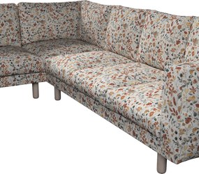 Potah na pohovku IKEA Norsborg rohová 5-místná barva oranžová látka pletený vzor, vzorované