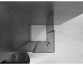 Mexen Velar L Duo, sprchový kout s posuvnými dveřmi 100 x 100 cm, 8mm šedé sklo, broušený grafit, 871-100-100-02-43-95