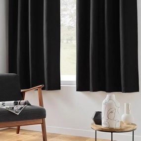 Černý termo/dimout závěs z mikrovlákna 135x180 cm Micropolar – douceur d'intérieur
