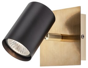 Smarter 04-537 nástěnné svítidlo Crius, matná mosaz, matně černá, 1xGU10, 10cm