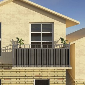 Balkónová zástěna Ral 1x5 m šedá