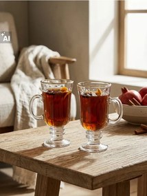 Sinsay - Sklenice na nožce se zlatým okrajem 2 pack - clear