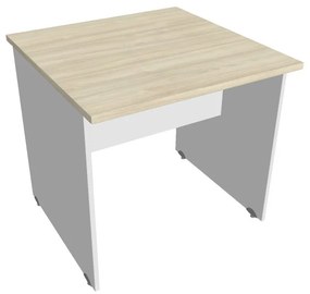 Stůl jednací rovný 80 cm - Hobis Gate GJ 800 Dekor stolové desky: akát, Dekor lamino podnože: bílá