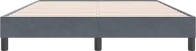 Postel Box Spring bez matrace tmavě šedá 140x220 cm samet 3315874