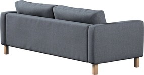 Potah na pohovku IKEA  Karlstad 3-místná, nerozkládací, krátký barva šedá látka pletený vzor