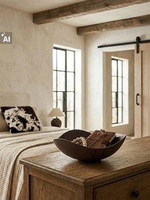 Sinsay - Dekorativní mísa s efektem dřeva a zvlněným okrajem - hnědá
