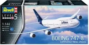 Revell Boeing 747-8 Lufthansa / Plastikový model / 1:144 / 192 dílů /