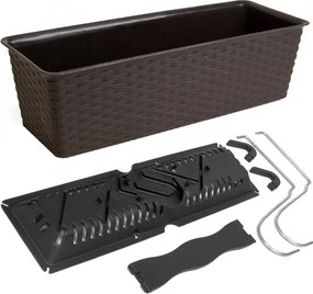 Balkonový truhlík Ratolla Umbra 39x16x14,5cm zavlažovací systém