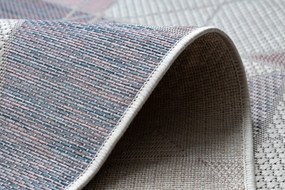 Dywany Łuszczów, Kusový koberec Sion Sisal Triangles B3006A ecru/pink – na ven i na doma, 80x150, růžová, chodba / předsíň