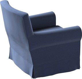 Potah na křeslo IKEA Ektorp Jennylund barva tmavě modrá látka sametová