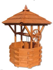 Dekorativní dřevěná studna - průměr 100 / 120 cm, výška 250 cm 100 cm