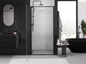 Mexen Exo sprchové dveře výklopné 90 cm, transparentní, černé - 817-090-000-70-00