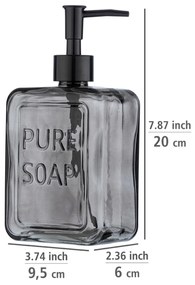 Dávkovač mýdla PURE, skleněný, 550 cm, Wenko