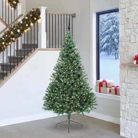 Umělý osvětlený vánoční stromeček Zelená 240 cm PVC 3397038