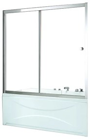 Besco Vanová zástěna DUO SLIDE II 170 (170x150 cm | Transparent)