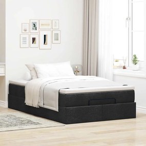 Osmanský rám postele s matrací černá 120x190 cm textil 3311094