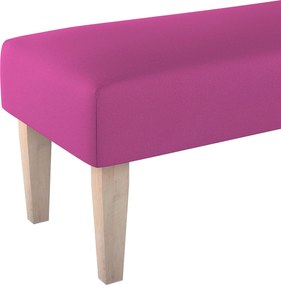 Dlouhá lavička 100x40cm barva růžová látka pletený vzor