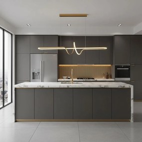 Toolight Závěsné LED osvětlení Modern Spiral D104 LHJ038-CP kartáčovaná zlatá