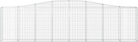 Klenuté gabionové koše 6 ks 400x30x100/120cm pozinkované železo 3145830