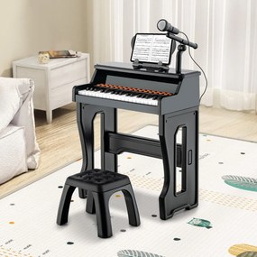 Costway 37-klávesová dětská klaviatura elektronické dětské piano se stoličkou