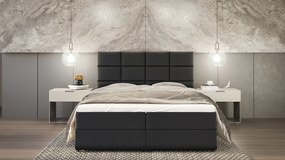 SFAB Kontinentální čalouněná postel MERCURY (160x200 cm) Barva látky: Modrá (Riviera 81)
