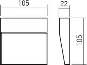 Redo 90474 - LED Venkovní nástěnné svítidlo LANDER LED/3W/230V IP54 bílá