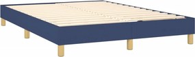 Box spring postel s matrací modrá 140x190 cm textil 3140615