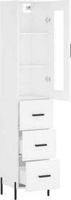 Skříň highboard bílá 34,5 x 34 x 180 cm kompozitní dřevo 3199241