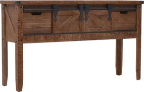vidaXL Konzolový stolek masivní jedlové dřevo 131 x 35,5 x 75 cm hnědý [246121]