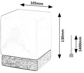 Rabalux 76003 - LED Stmívatelná stolní lampa PIRIT LED/1,2W/5V 3000K buk