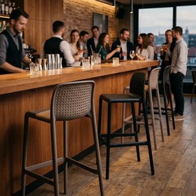 Nardi Plastová barová židle BORA bianco