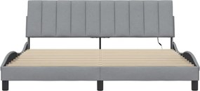 Rám postele bez matrace Hanko světle šedý 180 x 200 cm textil 3310475