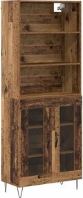 Vysoký bufet 2 ks Staré dřevo 69,5 x 34 x 180 cm 3403171