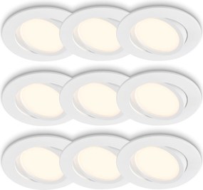 Briloner Vestavná LED svítidla (Sada 9 kusů, bílá)