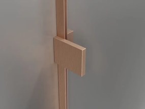 Mexen Lunar L sprchová stěna levá 70 x 200 cm, 8mm čiré sklo, měděná matná, 830L-070-000-65-00-L