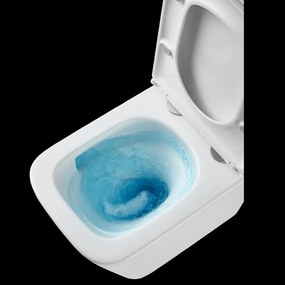 Invena Florina, závěsná WC mísa se Swirlflush 495x365x370 mm + toaletní sedátko s pomalým zavíráním, bílá, INV-CE-94-001-L