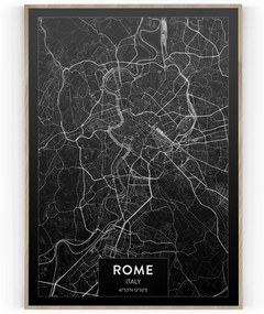 Obraz Mapa Rome 30 x 40 cm - napnuté plátno na dřevěném rámu