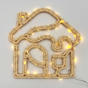 ECOprint ozdoba domeček 30 cm bílá, 3D tisk, plast, venkovní