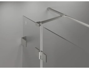 Mexen Lunar T, sklápěcí sprchový kout levý 110 x 70 cm, 8mm čiré sklo, ocelový profil, 834T-110-070-97-00-L