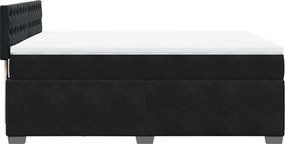Box spring postel s matrací černá 140 x 190 cm samet 3288620