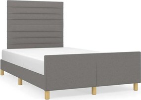 Rám postele bez matrace tmavě šedá 120 x 200 cm textil 3125123
