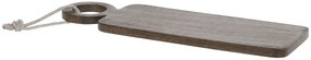 Hnědé dřevěné mangové prkénko Tapas Tours - 15*45 cm