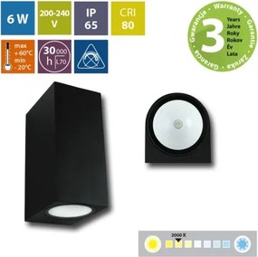 LED svítidlo McLED Revos 2S 6W 3000K IP65 černá ML-518.007.19.0