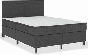 Postel boxspring tmavě šedá textil 160 x 200 cm 3054725